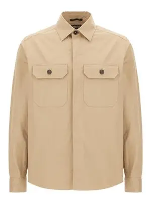 Zegna Cotton Shirt Jacket With Button Details - Multicolor