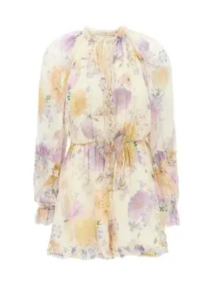 Zimmermann Printed Tie Detailed Dress - Multicolor