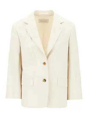 DRIES VAN NOTEN DRIES VAN NOTEN Striped Embroidered Blazer