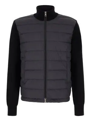 Moncler Zip Up Quilted Padded Jacket With Stand Collar - Multicolor