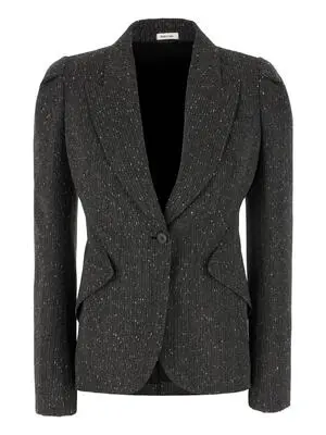 Alexander McQueen Tweed Blazer - Multicolor