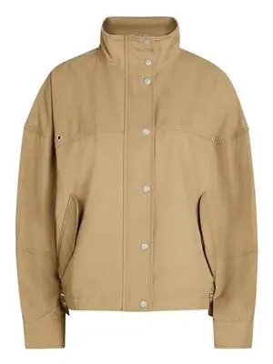 3.1 Phillip Lim Cropped Cotton-blend Jacket With High Neck - Sand