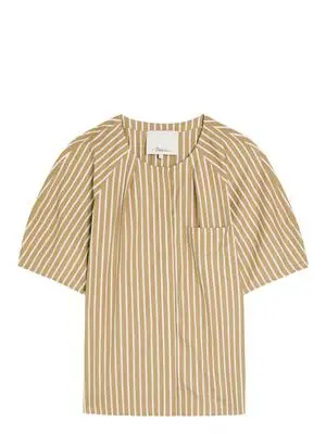 3.1 Phillip Lim Striped Cotton-poplin Shirt - Khaki
