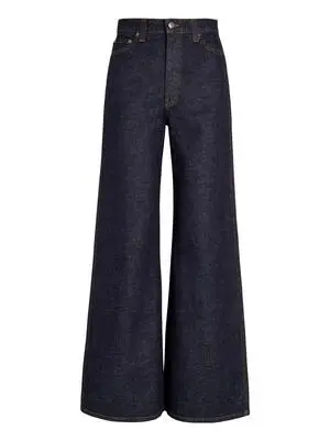 Khaite Dane Wide-leg Jeans - Indigo