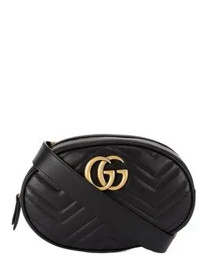 Gucci Gg Marmont Quilted Belt Bag - Black