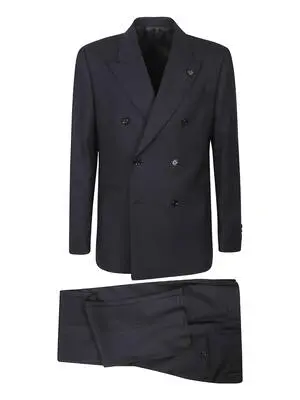 LARDINI Double-breasted Suit - Blu