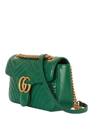 Gucci Metal Logo Shoulder Bag - Green