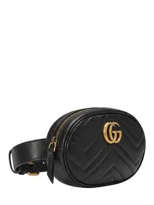 Gucci Gg Marmont Matelassé Belt Bag - Black