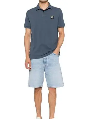 Stone Island Short-sleeved Polo Shirt - Blue