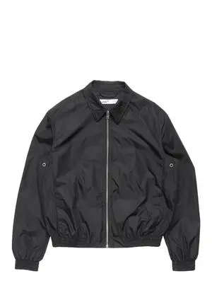 Acne Studios Zip-up Lightweight Jacket With Logo Detail - Black