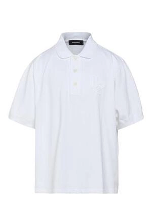 Dsquared2 Man Polo Shirt Black Size Xl Cotton White