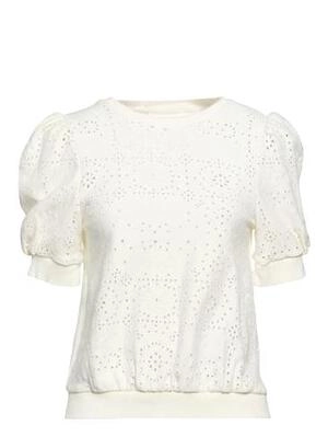 Ba&sh Cotton Elastane Top With Broderie Anglaise - Ivory