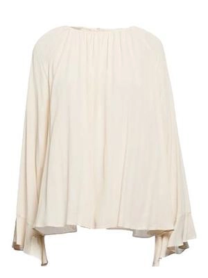 KAOS Viscose Crewneck Long Sleeve Top - Cream