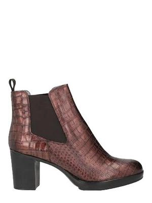 TF SPORT Woman Ankle Boots Bronze Size 8 Leather Yellow