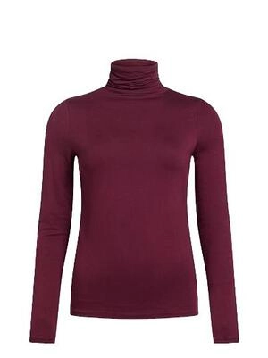Majestic Filatures Viscose Elastane Turtleneck T-shirt - Plum