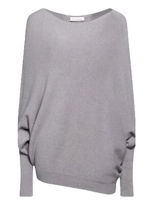 MANILA GRACE Oversized Boat Neck Sweater - Grey