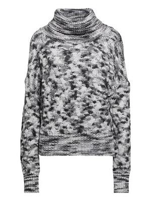 MANILA GRACE Turtleneck Cable-knit Sweater - Light Grey