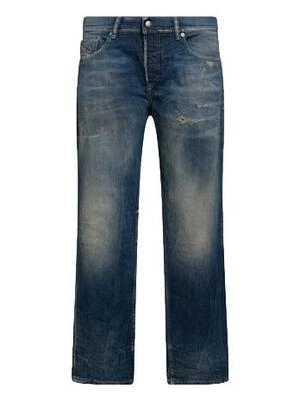 DIESEL® Cotton Elastane Tapered Jeans - Blue
