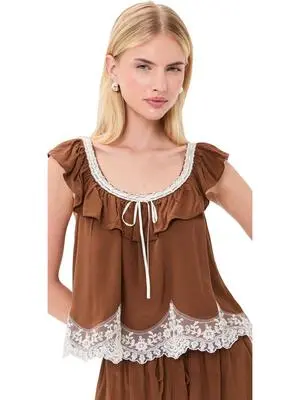 WAYF Wendy Top - Chocolate