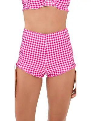Peixoto Ciara Mini Swim Shorts - Candy Gingham