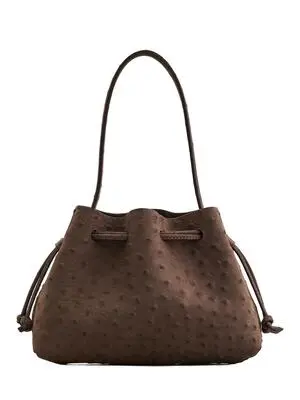 MANSUR GAVRIEL Drawstring Pouchette Shoulder Bag - Ebony