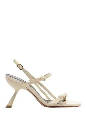 ALEXANDRE BIRMAN Alexandre Birman Slim Clarita Cage 85 Geometric Heel Sandals Eggshell