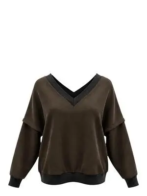 BEIRA Victoria V-neck Sweatshirt - Green