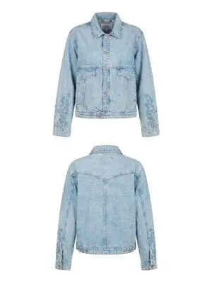 TRIARCHY DENIM INC. Frida Boxy Western Jacket Moonwashed Ranchero Indigo - Blue