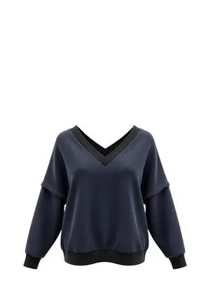 BEIRA Victoria V-neck Sweatshirt - Blue
