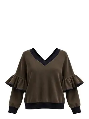 BEIRA Beira Victoria Ruffle Sleeve Sweatshirt