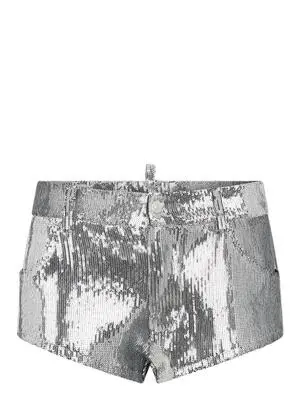 Dsquared2 Dsquared2 Sequin Hot Pants Gold
