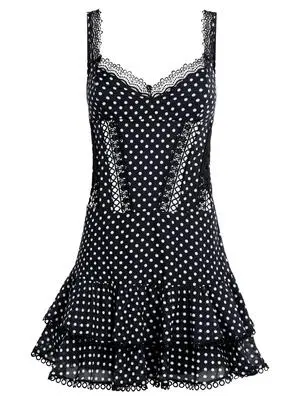 Charo Ruiz Ibiza Polka-dot Carmen Mini Dress - Black