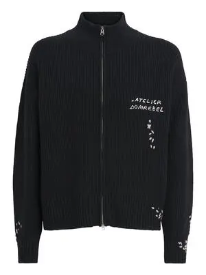 DOMREBEL Domrebel Wool-Blend Cropped Cardigan