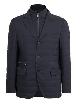 Corneliani Technical Quilted Blazer - Navy