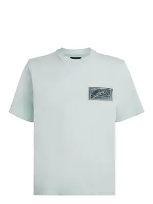 Amiri Cotton Quality Goods Patch T-shirt Blue
