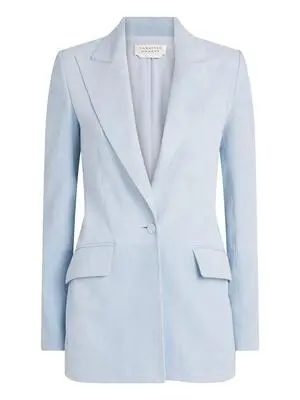 Gabriela Hearst Leiva Suede Blazer - Blue