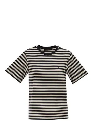 Max Mara Venaco Striped Crewneck T-shirt - Black