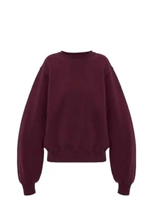 ROTATE BY BIRGER CHRISTENSEN Sui Classic Logo Sweatshirt - Wine Red
