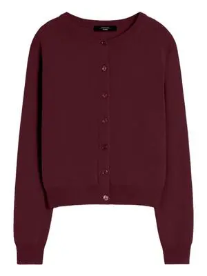 Max Mara Button-fastening Cardigan - Bordeaux Red