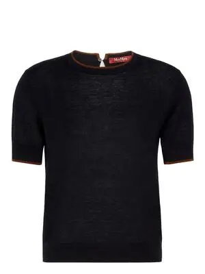 Max Mara Short-sleeved Knitted Top - Blue