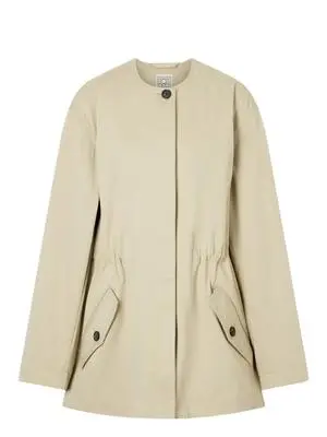 TOTEME Elasticated-waist Cotton Twill Jacket - Nude