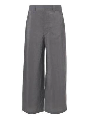 LEMAIRE Silk-blend Barrel-leg Pants - Black