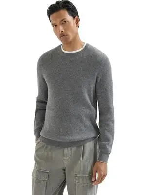 Brunello Cucinelli Cashmere English Rib Sweater - Dark Grey