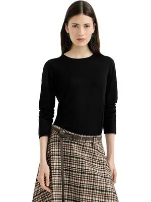 Brunello Cucinelli Cashmere And Silk Lightweight Sweater - Black