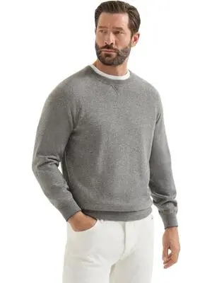 Brunello Cucinelli Cashmere Sweatshirt-style Sweater - Dark Grey