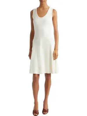 TOCCIN Luella Scoop Neck Fit And Flare Dress - Sandstone