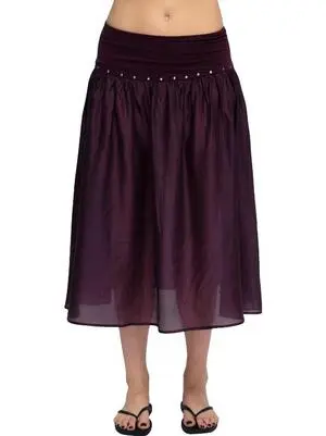 FIND ME NOW Yuna Midi Skirt Plum