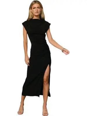 BALTIC BØRN Sasha Ruched Maxi Dress - Black