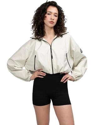 JACK1T Orpheus Cropped Hooded Jacket - Cream