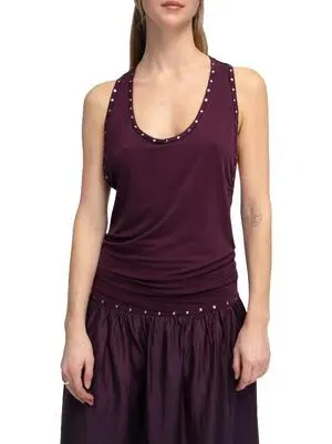 FIND ME NOW Yuna Studded Tank Top - Plum